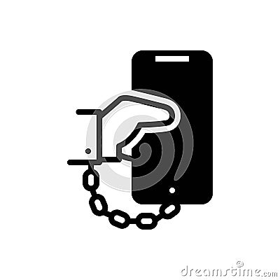 Black Solid Icon For Dependent, Dependanat And Defenseless Vector ...