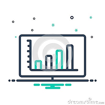 Mix Icon For Dynamics, Chart And Market Royalty-Free Stock Photography ...