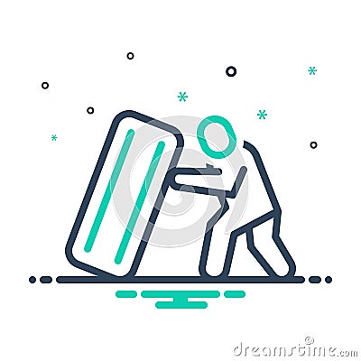 Mix Icon For Effort, Attempt And Try Vector Illustration ...