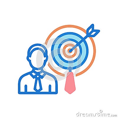 Dynamic Business Objectives Icon Cartoon Vector | CartoonDealer.com ...