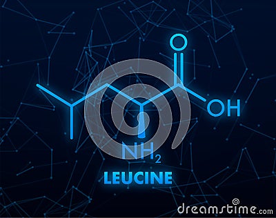 Icon With Leucine Formula. Essential Amino Acid Molecular Formula ...