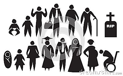 Icon Of The Life Development Cartoon Vector | CartoonDealer.com #43265787