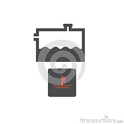 Icon Of Low Coolant And Hot Temperature Cartoon Vector | CartoonDealer ...