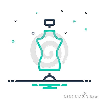 Mix Icon For Model, Effigy And Manikin Cartoon Vector | CartoonDealer ...