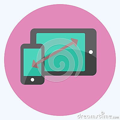 Icon Responsiveness. Suitable For Programming Symbol. Flat Style ...