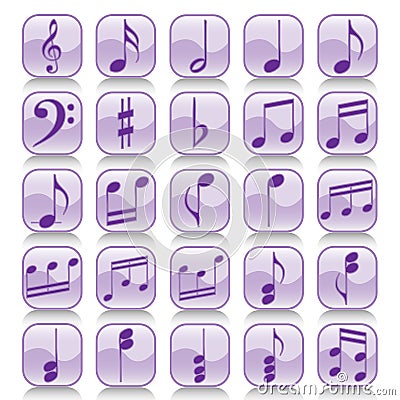 Icon Set-Music Notes Stock Photo - Image: 11294680