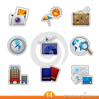 Icon Sticker Set - Travel Stock Image - Image: 13091331