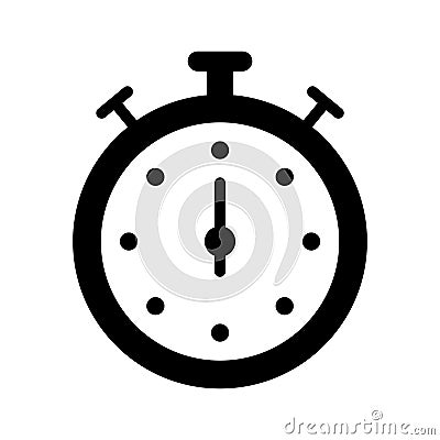 Icon Of A Stopwatch For Timing Or Tracking Duration Cartoon Vector ...