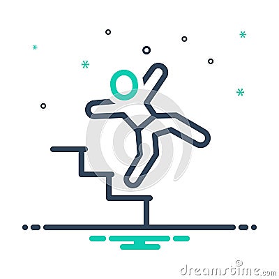 Mix Icon For Suddenly, Immediately And Ladder Royalty-Free Stock ...