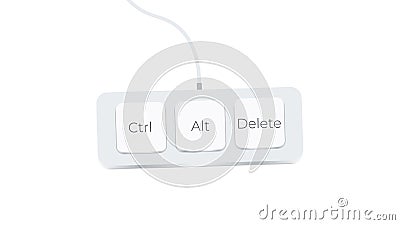 Icono De Ctrl Alt Del Tecla. Imagen De Cliente Aislada En Fondo Blanco ...
