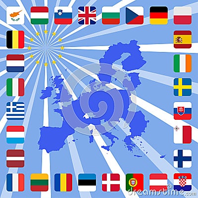 28 Icons Of European Union With Map Royalty Free Stock Photos - Image ...