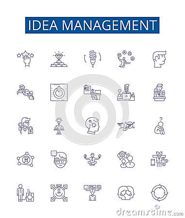 Idea Management Line Icons Signs Set. Design Collection Of ...