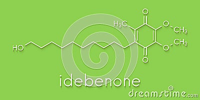 Idebenone Drug Molecule. Skeletal Formula. Stock Photo | CartoonDealer ...