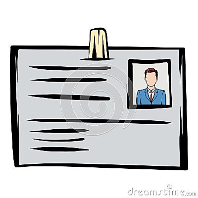 Identification Card Icon Cartoon Vector Illustration | CartoonDealer ...