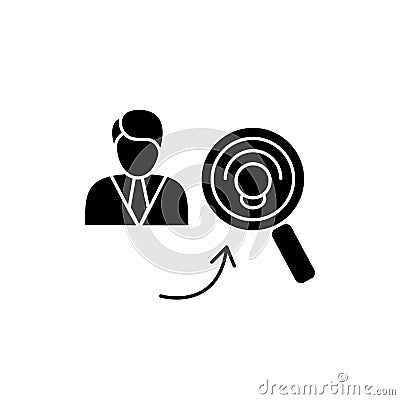 Identifying Potential Glyph Icon Cartoon Vector | CartoonDealer.com ...