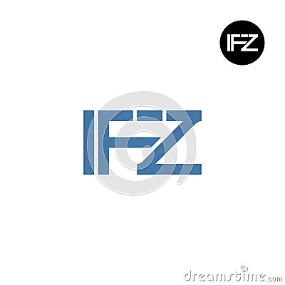 IFZ Logo Letter Monogram Design Vector Illustration | CartoonDealer.com ...