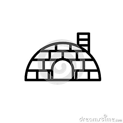 Igloo Icon Vector Isolated On White Background, Igloo Sign , Line Or ...