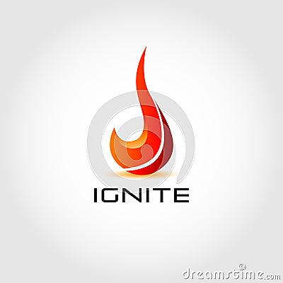 Ignite Fire Logo Design Symbol Stock Image | CartoonDealer.com #154522867