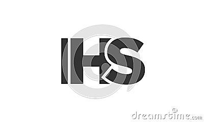IHS Logo Design Template With Strong And Modern Bold Text. Initial ...