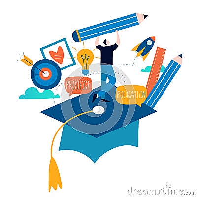 Education, Online Training Courses, Distance Education Flat Vector ...