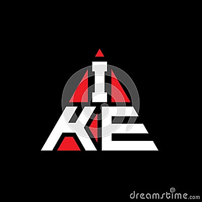 IKE Triangle Letter Logo Design With Triangle Shape. IKE Triangle Logo ...