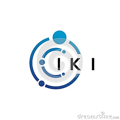 IKI Letter Technology Logo Design On White Background. IKI Creative ...