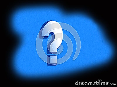 Illuminated Single Question Mark Royalty-Free Stock Image ...