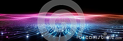Illuminated Tensor Field Grid With Arrows And Color Gradients ...