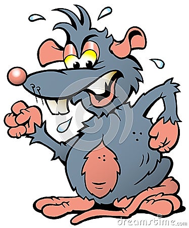 Illustration Of An Angry Upset Rat | CartoonDealer.com #37751102