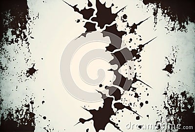 Broken Plaster Wall Worn Damask Patter, Digital Illustration Painting ...
