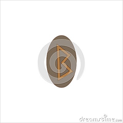Illustration Of A Brown Berkana Symbol Isolated On A White Background ...