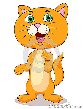Cute Cat Cartoon Standing Royalty Free Stock Photography - Image: 29821987