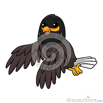Cute Myna Bird Cartoon Flying | CartoonDealer.com #286591323