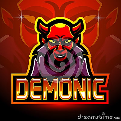 Demonic Esport Logo Mascot Design Vector Illustration | CartoonDealer ...
