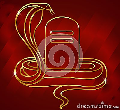 Illustration Of Divine Shivling Of Lord Shiva With Red Glow Background ...