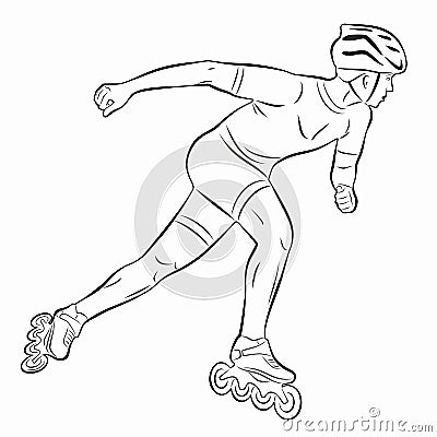 Illustration Inline Skater. Vector Draw | CartoonDealer.com #148947071