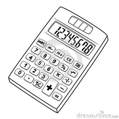 Illustration Of Isolated Calculator Cartoon Drawing | CartoonDealer.com ...
