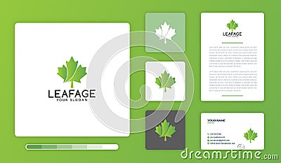 Illustration Of Leafage Logo Design Cartoon Vector | CartoonDealer.com ...