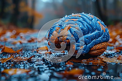 Illustration Of A Pixar Style Brain Absorbing Knowledge In A Playful ...