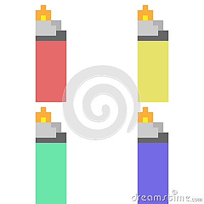 Illustration Pixel Art Lighter Stock Vector - Image: 54756525