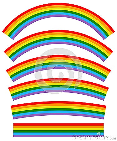 Illustration With Rainbow Shapes Isolated On White. | CartoonDealer.com ...