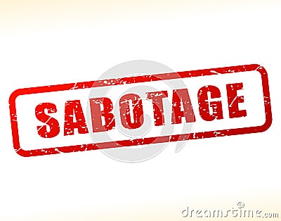 Sabotage Text Buffered Cartoon Vector | CartoonDealer.com #107605651