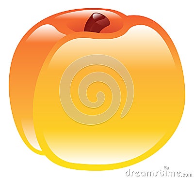 Illustration Of Shiny Peach Fruit Icon Royalty Free Stock Photo - Image ...