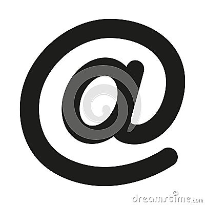 At Sign Symbol On White Background Vector Illustration | CartoonDealer ...