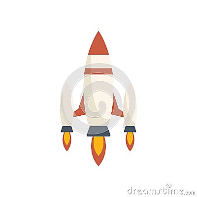 Space Rocket Flying With Fire And Smoke Coming Out Of Its Thrusters ...