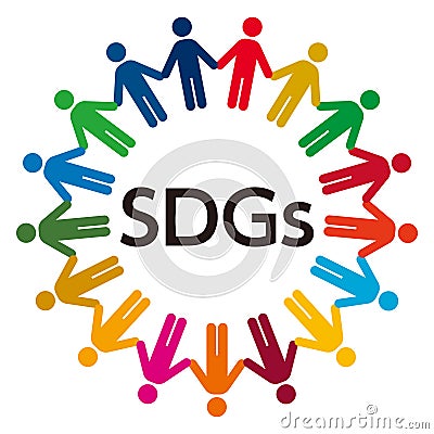 Illustration Of Sustainable Development Goals. SDGs Cartoon Vector ...