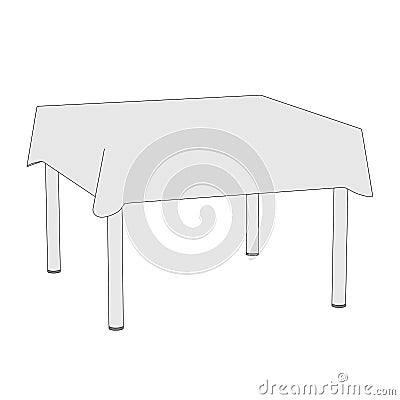 Illustration Of Table With Tablecloth | CartoonDealer.com #39804901