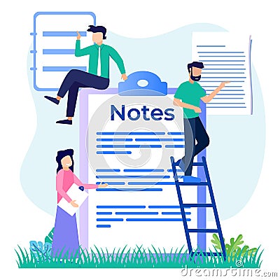 Illustration Vector Graphic Cartoon Character Of Paper Notes For ...