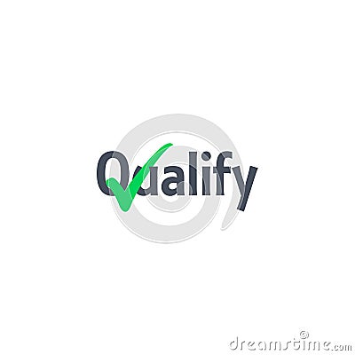 Qualify Text Design Vector Illustration | CartoonDealer.com #169043592