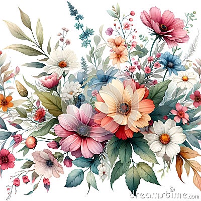 Watercolor Floral Seamless Patt Bundle Stock Photo | CartoonDealer.com ...